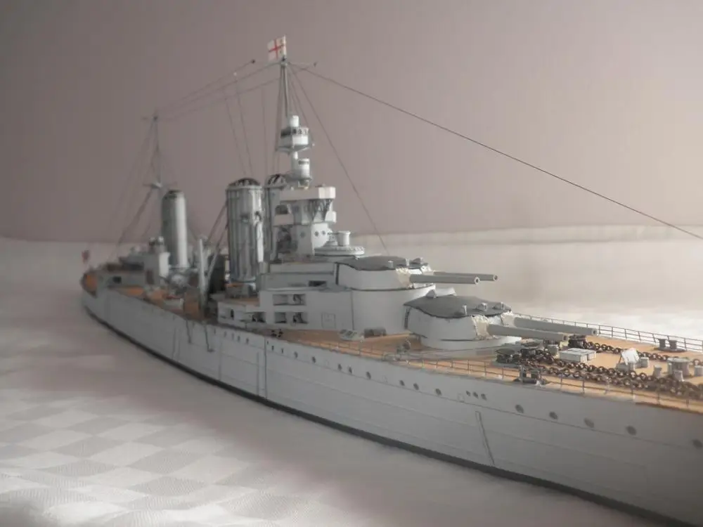 High Quality The British Royal Navy Hms Lion 3d Paper Model Kit - Card ...