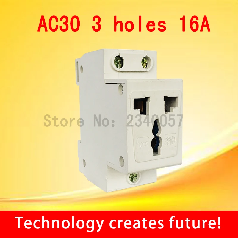 AC30 SERIES US EU Three Phase Universal 3 Pin Plug 35mm Din Rail Mount ...