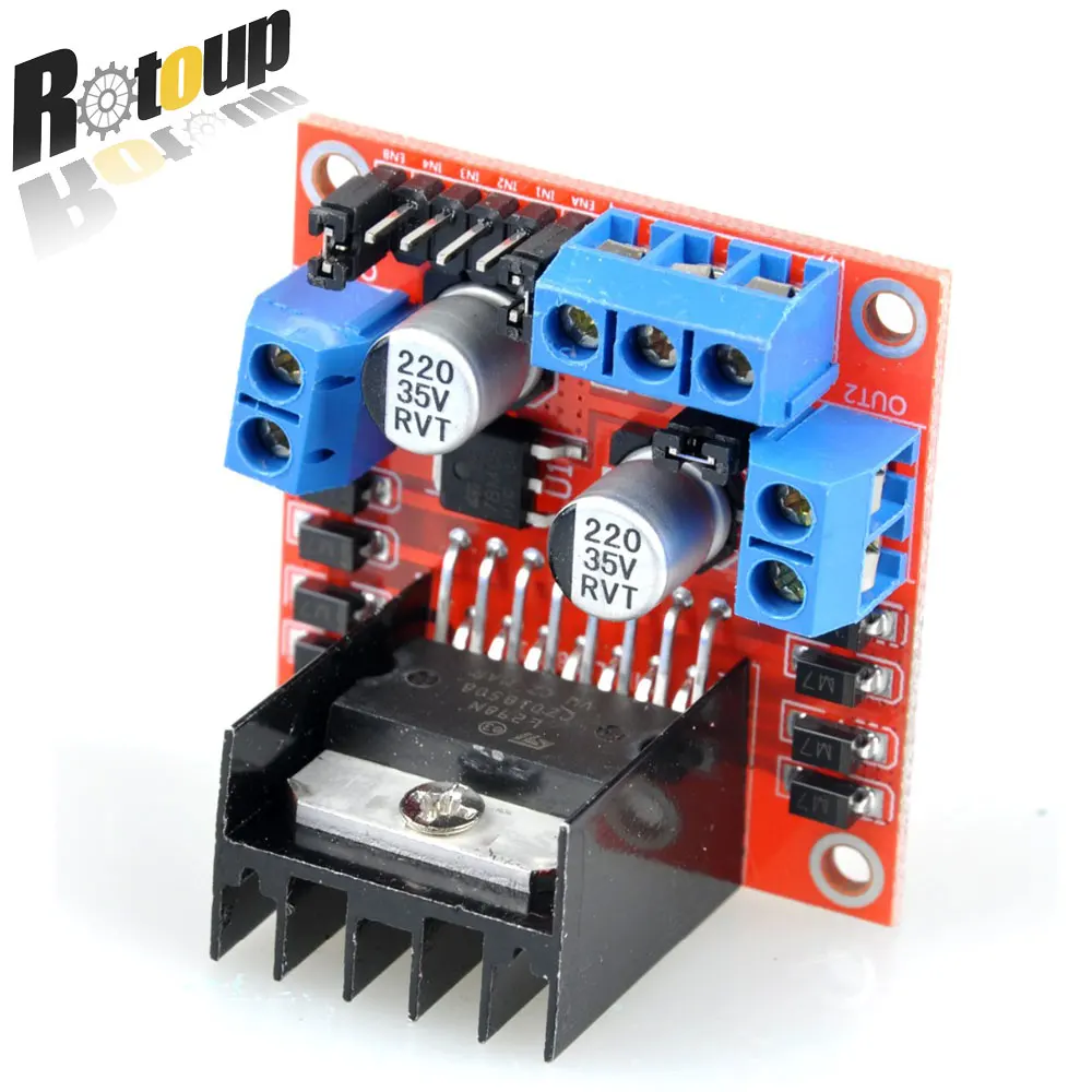 50X Rotoup L298N Novo Dual H Ponte DC Stepper Motor Drive Controlador Board Módulo L298N para ...