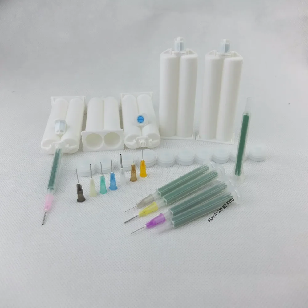 EMPTY Unfilled 2 part Epoxy 50ml Ratio 1:1 Barrel with Quadro Static ...