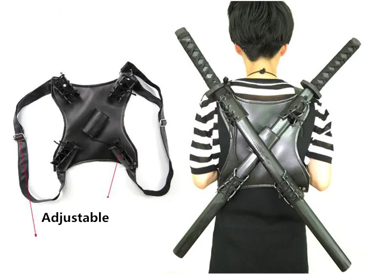 Adult Deadpool Cosplay backpack Sword Scabbards Costume Wade Winston ...