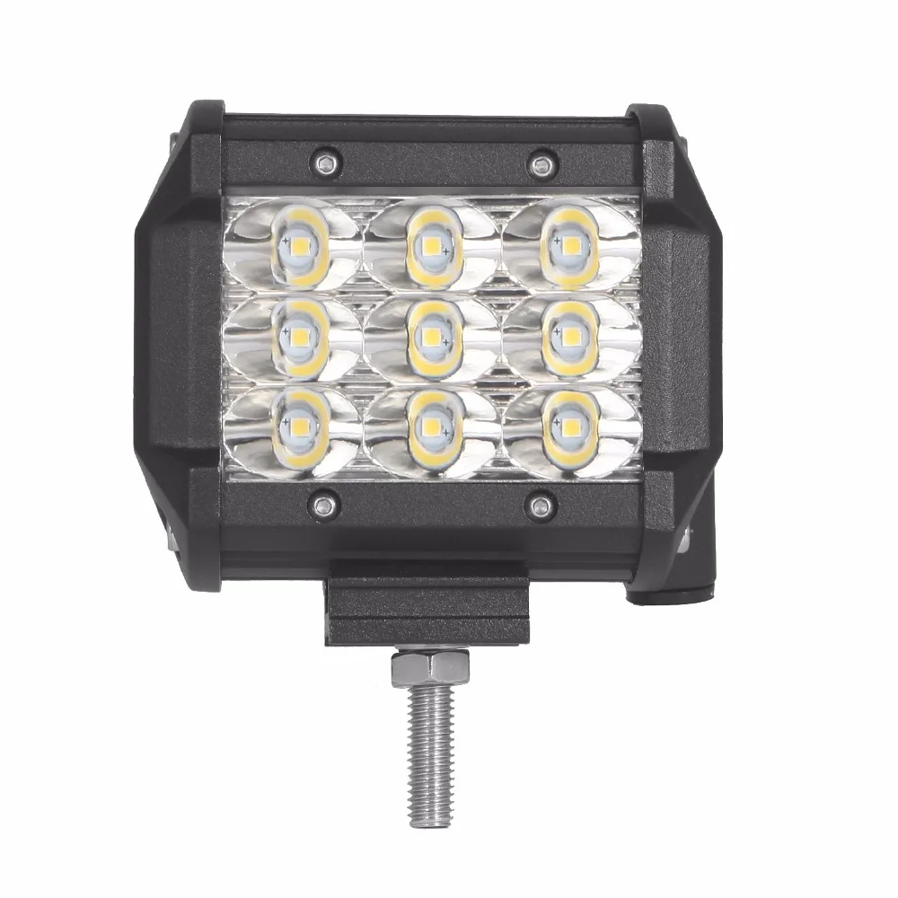 1 pcs 4 inch 27w wide beam flood beam waterproof ATV UTV tractor car ...