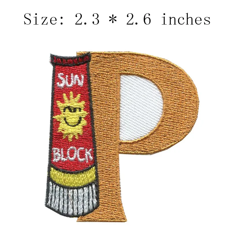 P Letter With Flag 2.3"wide Diy Fonts Embroidery Patch For Motorcycle ...