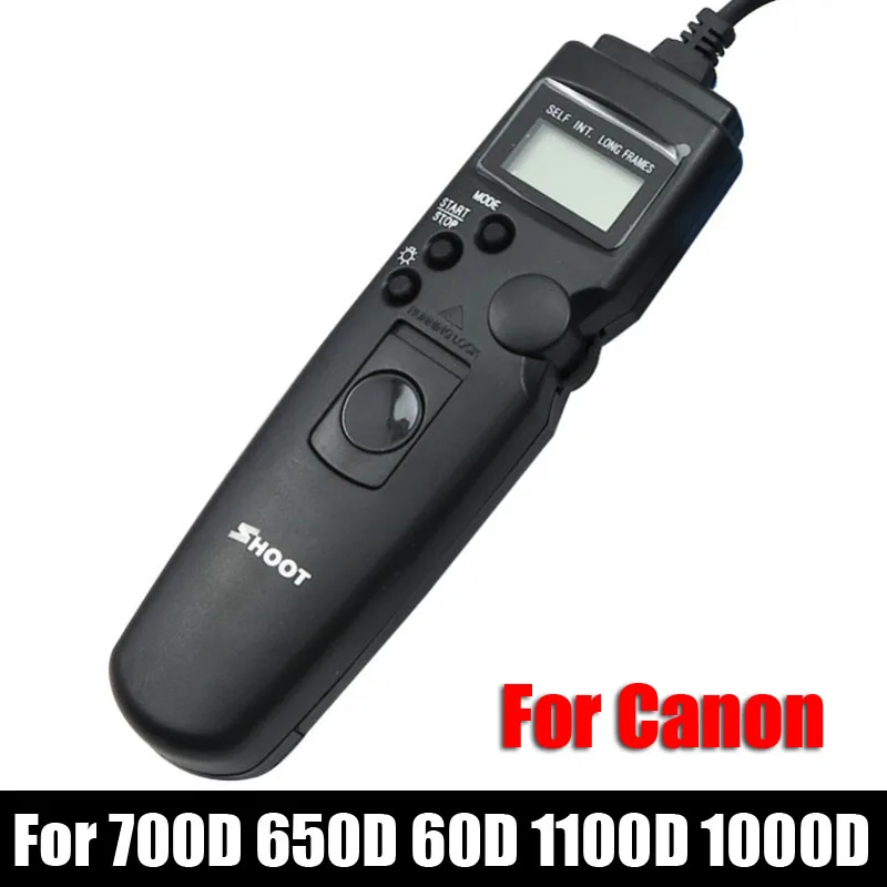 TC 60E3 LCD Selfie temporizador de Control remoto obturador Cable para ...