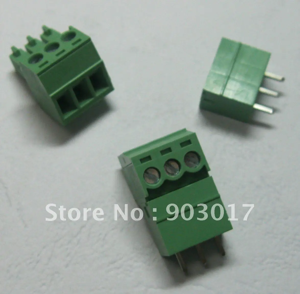 Pitch 3.5mm 3pin/way Screw Terminal Block Connector Green Color ...
