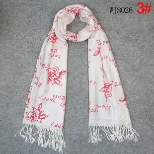 Flower scarf, Happy rose 200cm*70cm Scarf, lady's scarf, girl beautiful ...