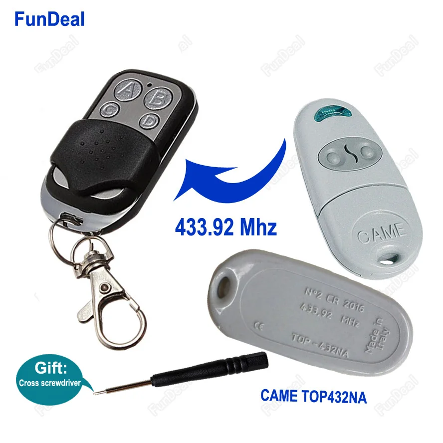 Copy CAME TOP432NA Universal Remote Control Garage Door Gate 433.92 mhz ...