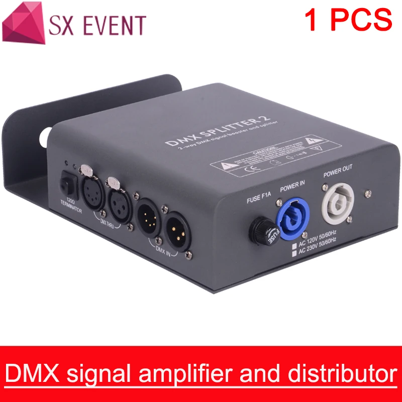 Dmx 3pin&5pin Signal Amplifier And Distributor 1 Input To 2 Outputs ...