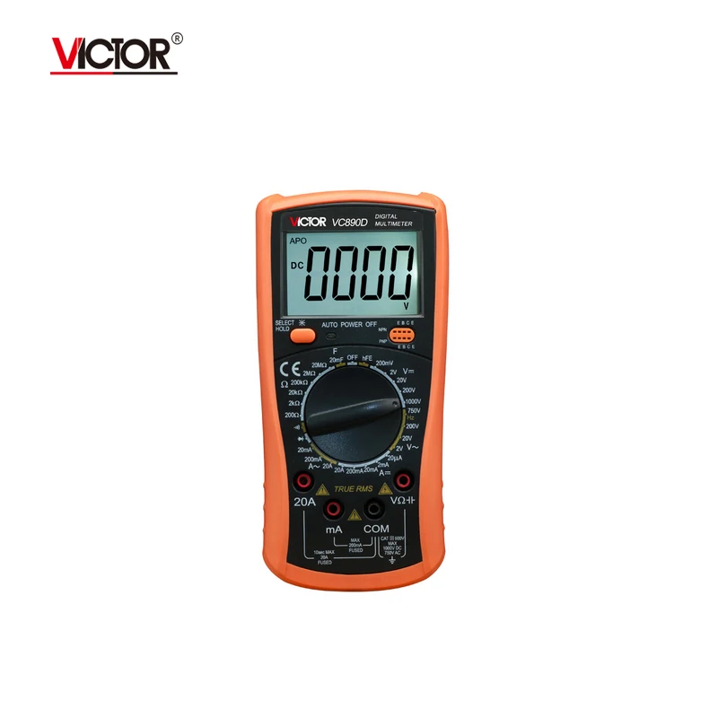 VICTOR New VC890D Digital Multimeter True RMS multimeter capacitor ...