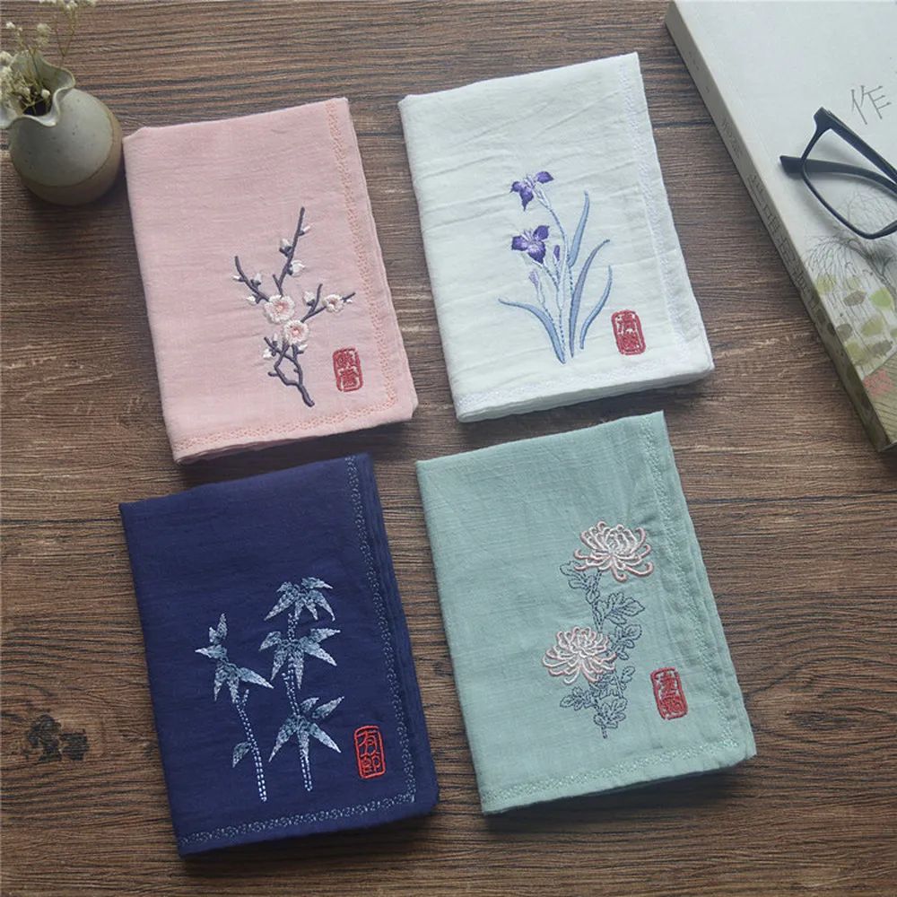 Chinese Style Ancient Style Embroidery Handkerchief Women Square Pocket ...