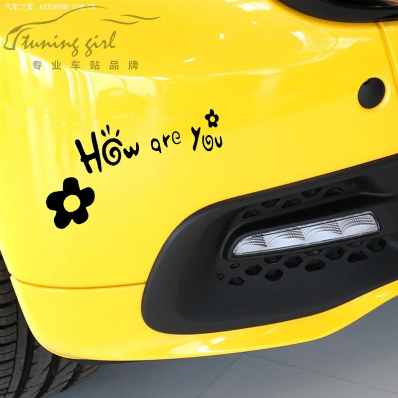 Car-Stickers-How-are-you-Lovely-Flower-Funny-Creative-Decals-For-Tail ...