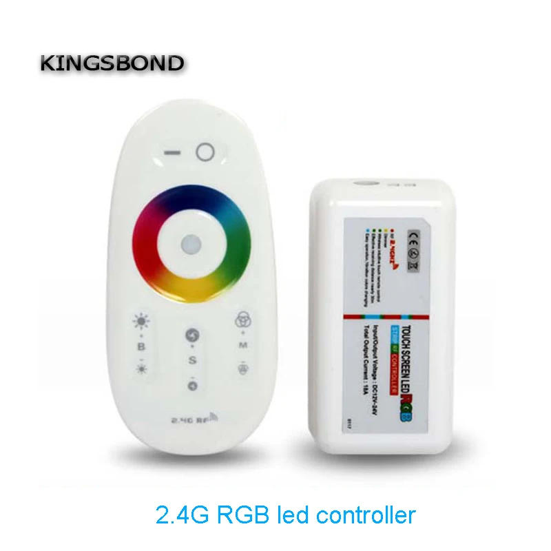 2.4G LED RGB Controller Touch Remote Control DC12 24V For RGB LED Strip ...