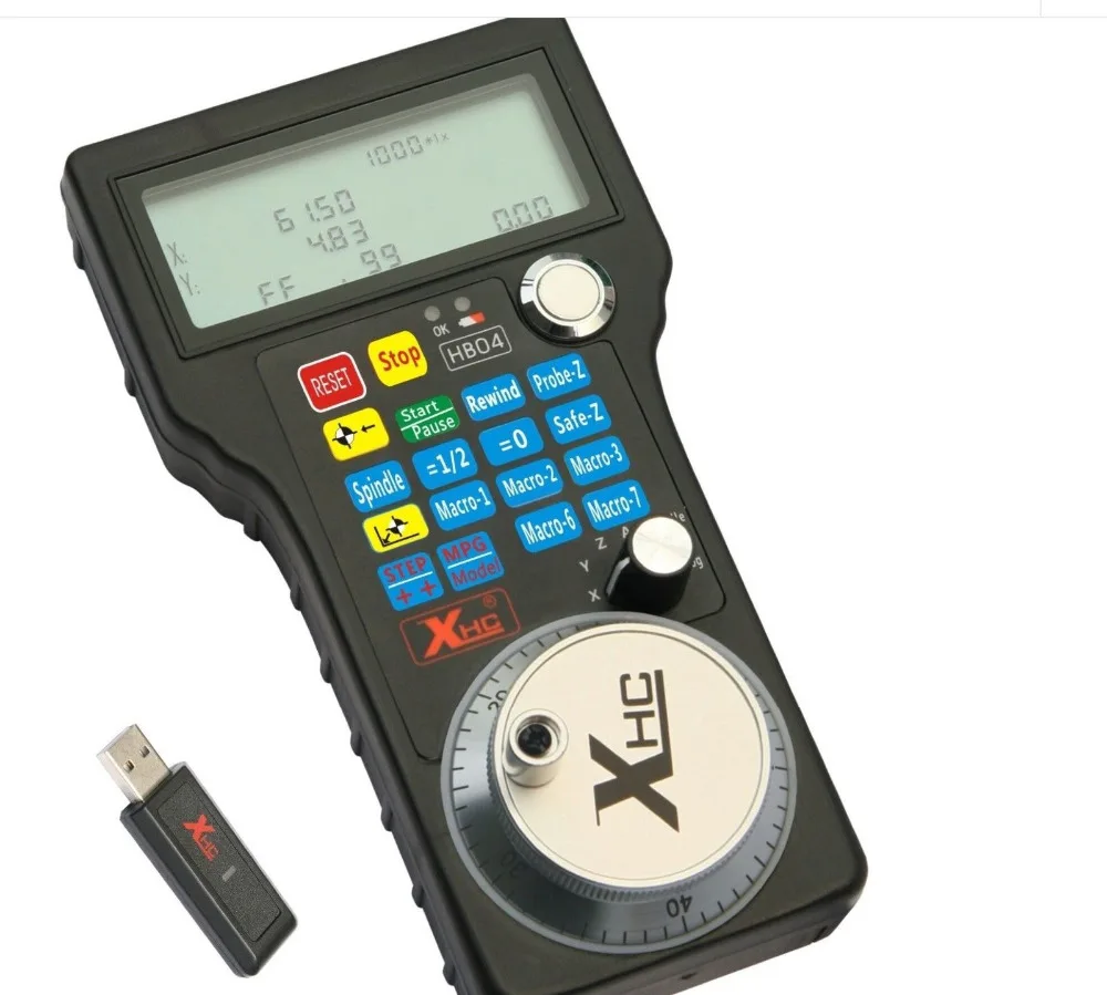 Wireless Mach3 MPG Pendant Handwheel for CNC Mac.Mach 3, 4 axis MPG ...