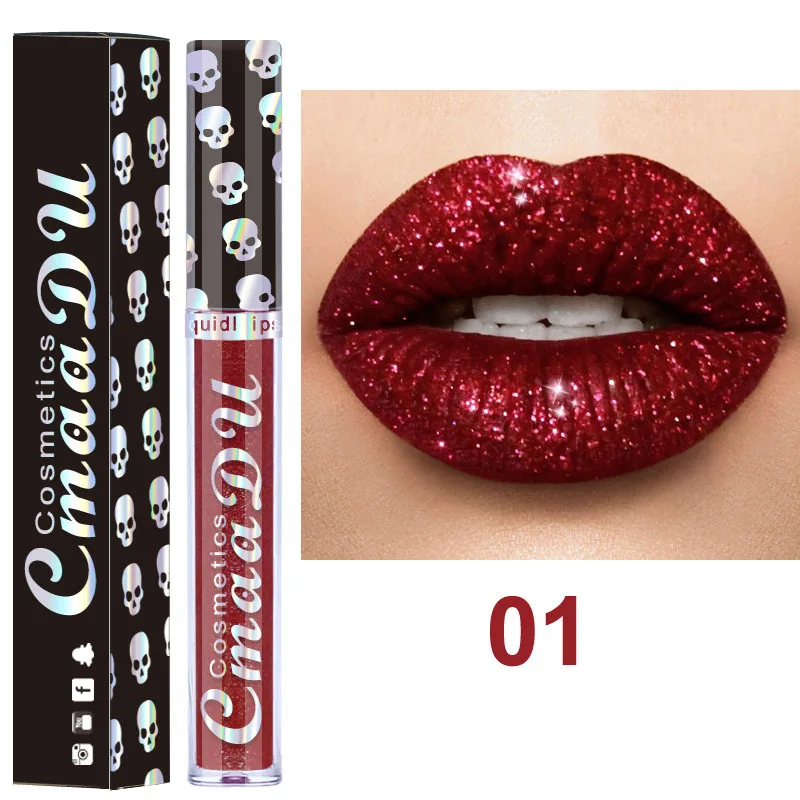CmaaDu pintalabios con brillo, 8 colores, maquillaje líquido Sexy ...