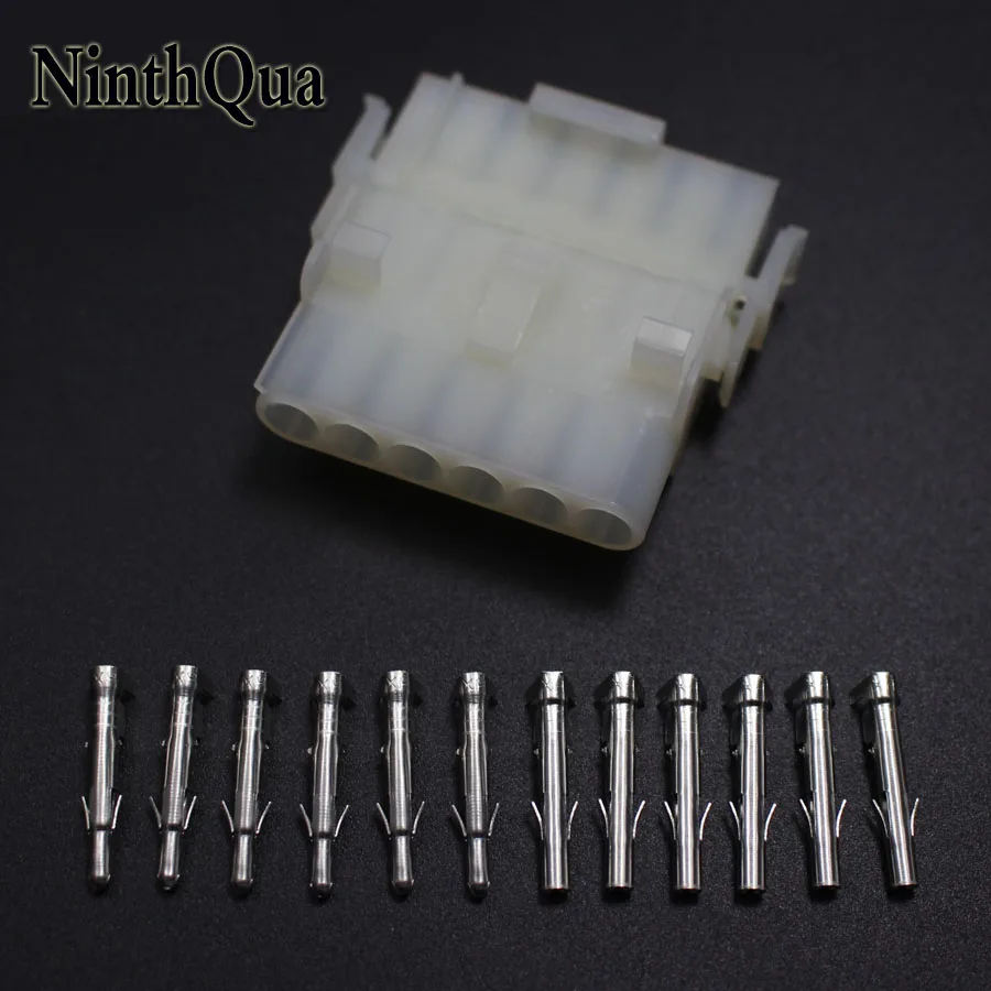 1set-63080-6-Pin-Electrical-Wire-Connector-Plug-6-3mm-6P-Male-Female ...