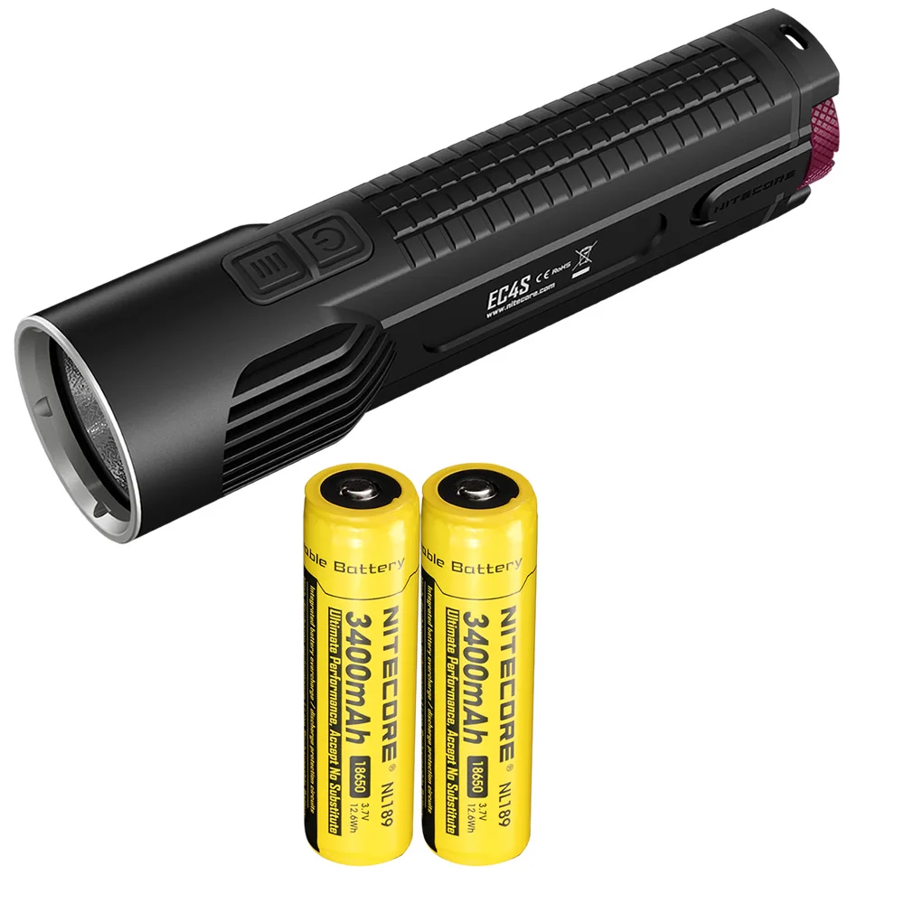 Top Sales NITECORE EC4S with 2x18650 Rechargeable Battery 2150LM 8Mode ...