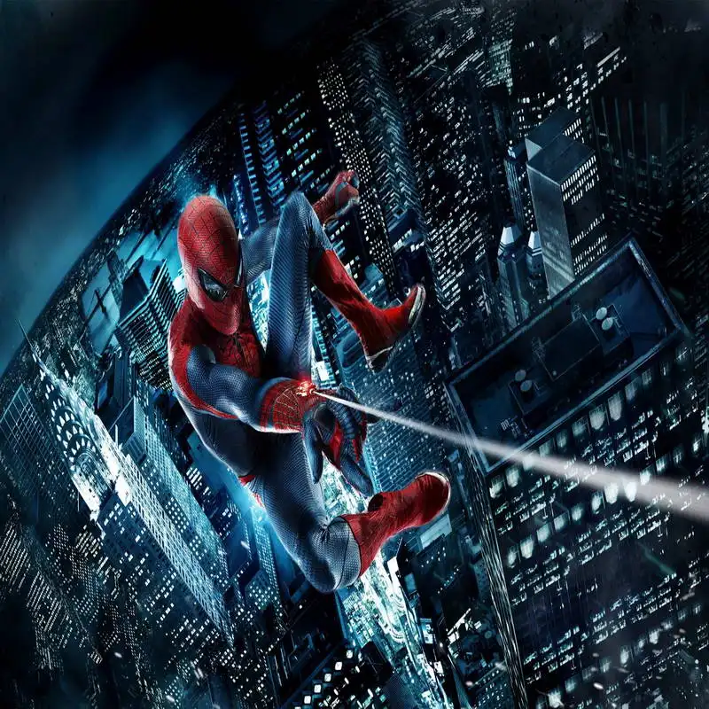 8x8FT Blue Cityscape Skyscraper Spiderman Spider Man Super Hero Custom ...