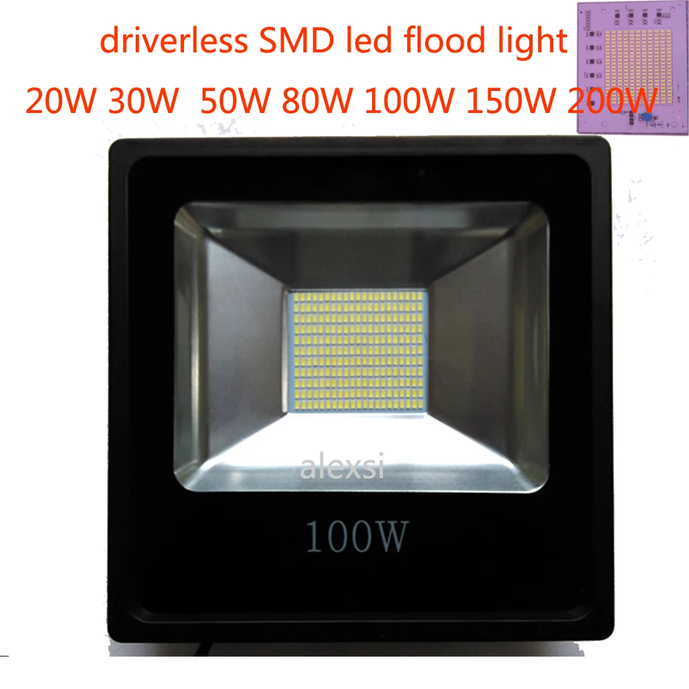Led Flood Light 220V 200W/150W/100W/60W/30W/15W Floodlight Watts Led ...