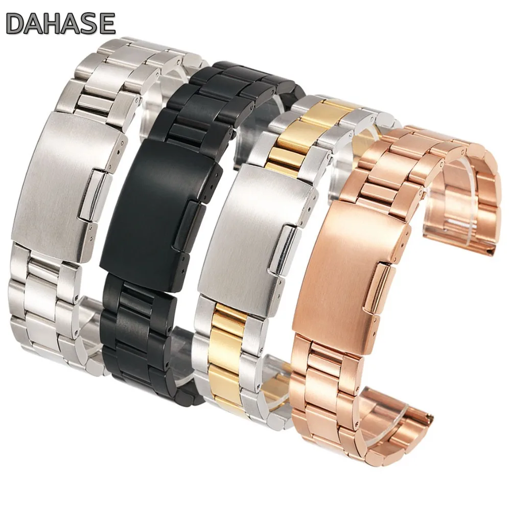 18mm 20mm 22mm 24mm 26mm 28mm 30mm Stainless Steel Watch Band Solid ...