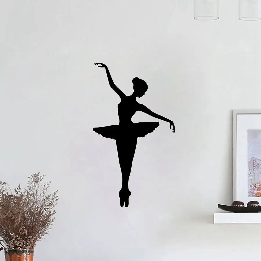 Bailarina de vinilo etiqueta de la pared de habitación de niña ...
