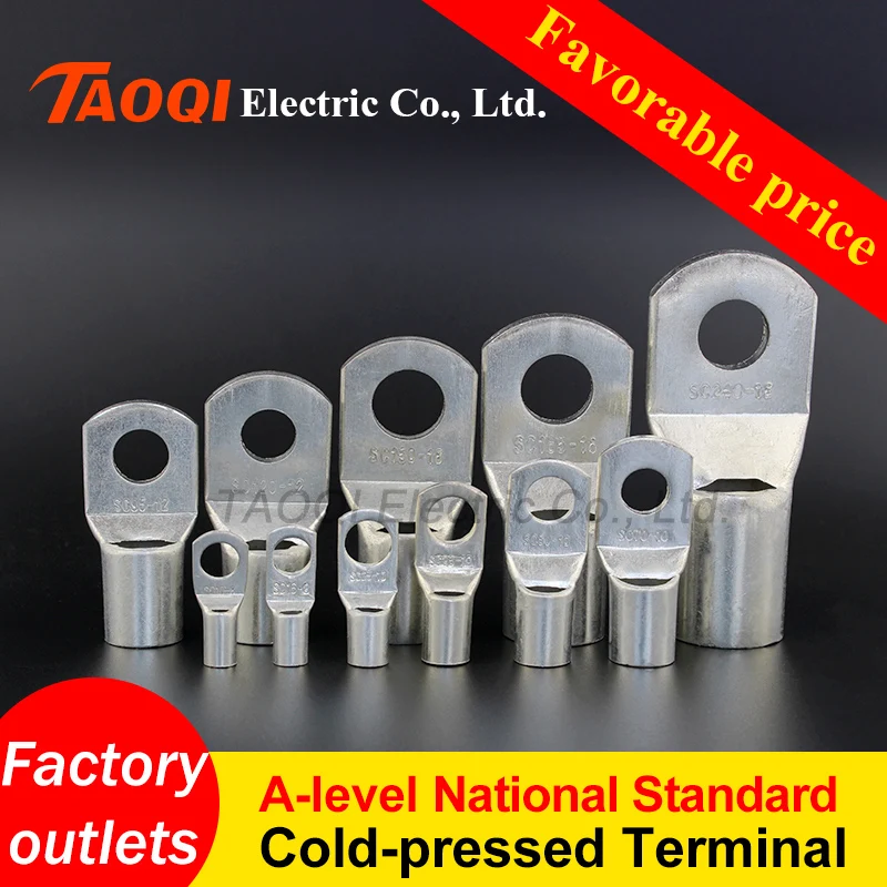1piece SC10-8 10mm2 Bolt Hole Tinned Copper Cable lugs Cold-pressed ...