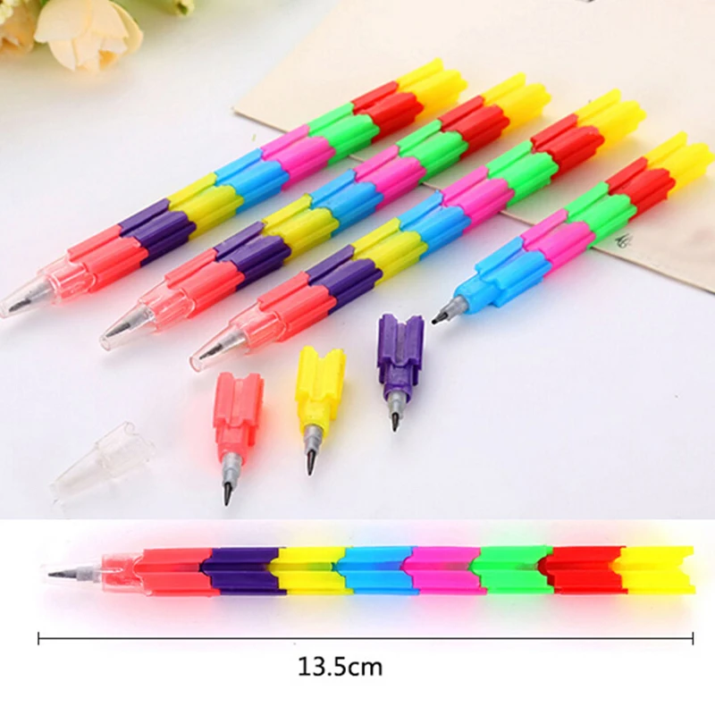Stackable Pencils Hot 5Pcs Stackable Christmas Gingersnap Block Pencils ...