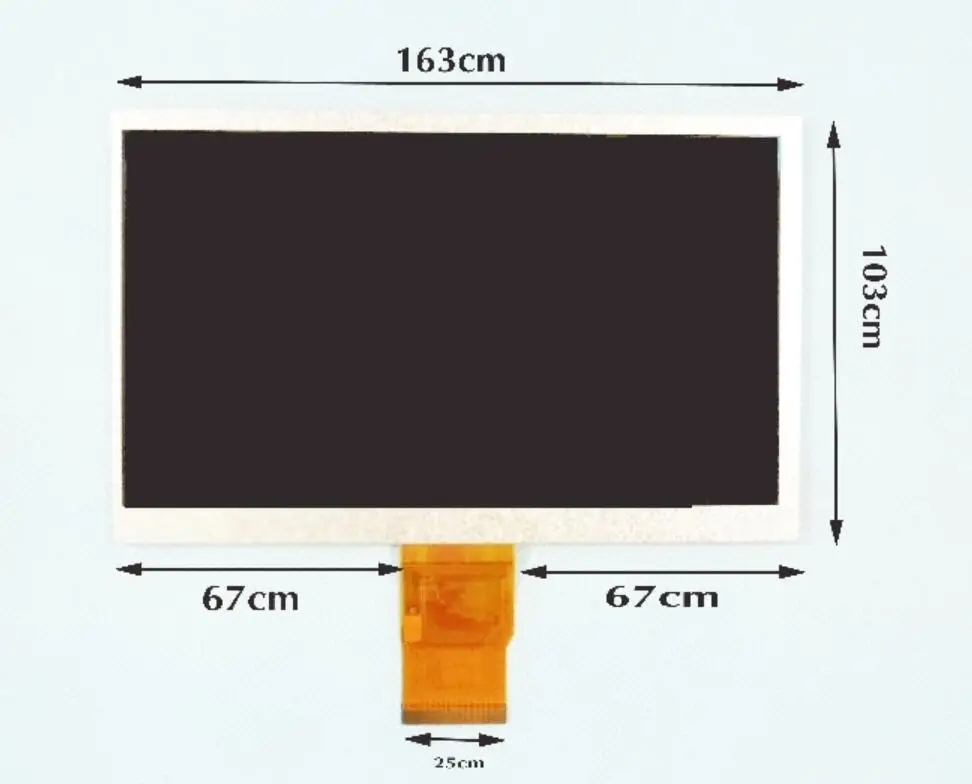 Tela lcd com tela 7 polegadas jwl70011 02 v1b 164*103mm|screen|screen ...