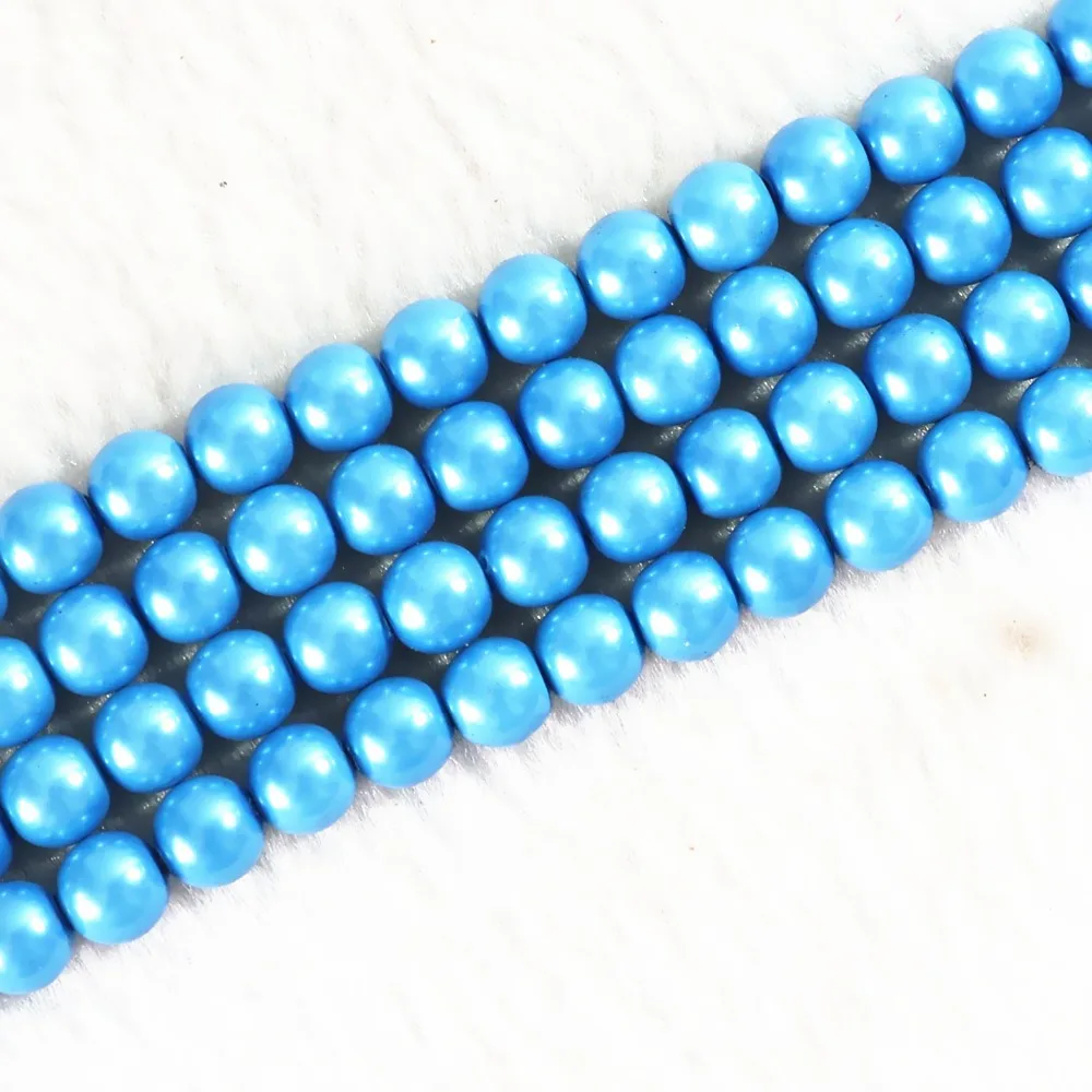 Sky-Blue-Hematite-Natural-Stone-6mm-8mm-10mm-Diy-Jewelry-Loose-Beads-15 ...