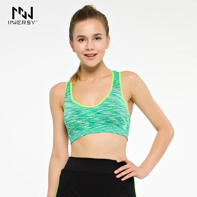 Innersy New Women Sports Bra Mesh Back Breathable Shockproof Top ...
