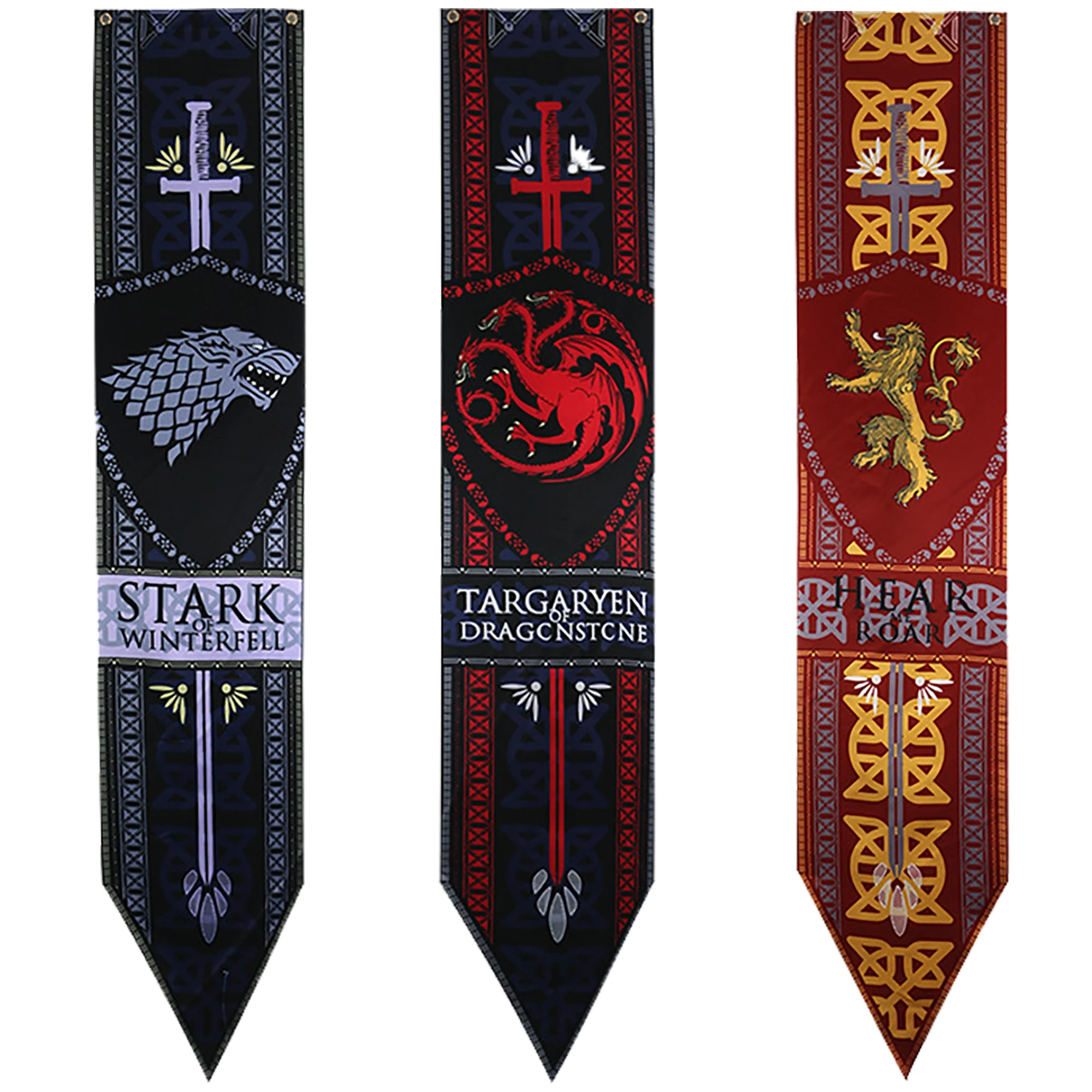 34x168cm Home Decor Game Of Thrones Flag Banners Stark & Targaryen ...