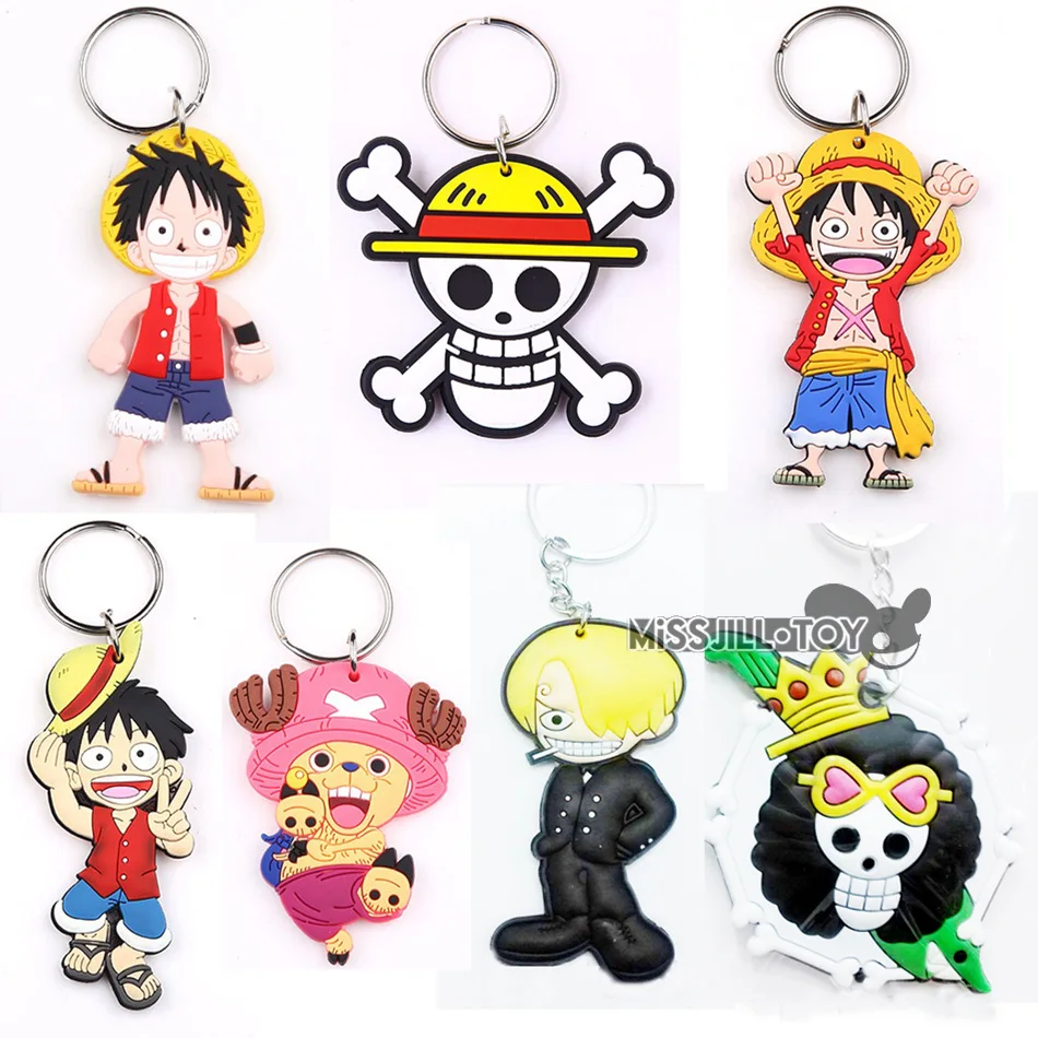 10pcs ONE PIECE pendant Luffy Chopper Sanji Brook Keychain | One piece ...