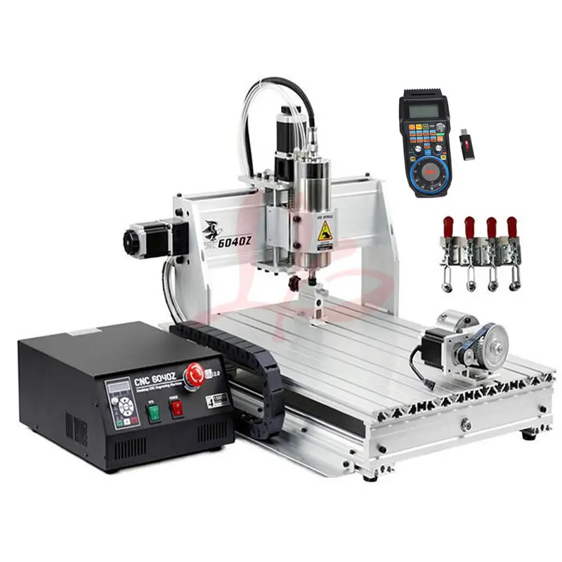 USB CNC 6040 Router 4 Axis Engraving Machine 2.2KW Spindle for Metal ...