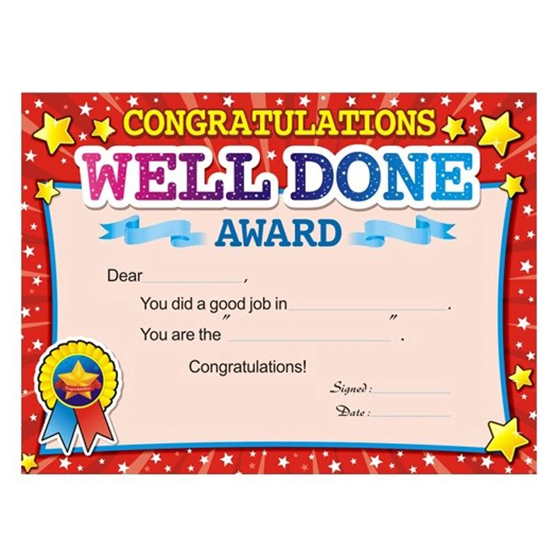 Job Well Done Certificate