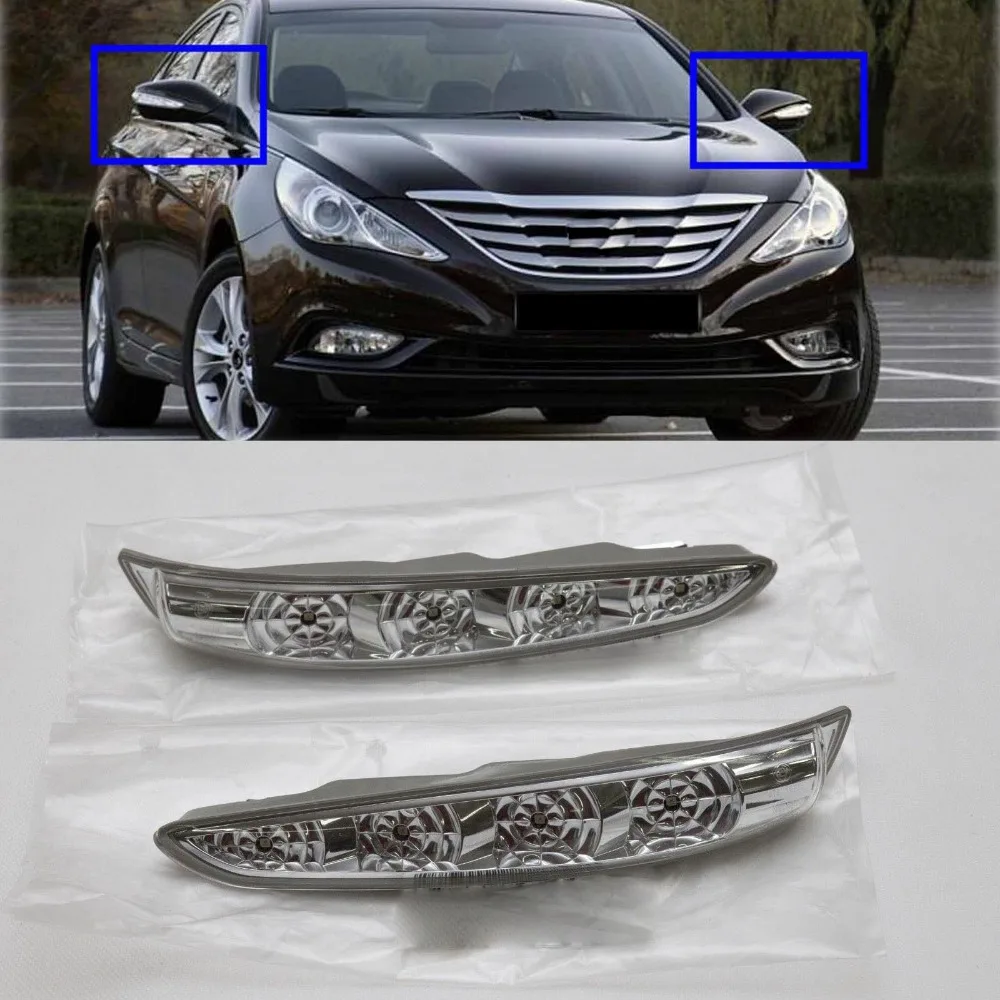 후면 미러 방향 지시등 OEM 876133S000 876233S000, 현대 하이브리드 i45 소나타 2009 2014 용 외부 ...