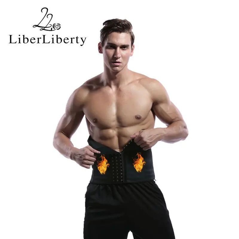 Black Slimming Belt Fat Burning Excercise Fitness Steel Bone Men Girdle Slim Belt Support