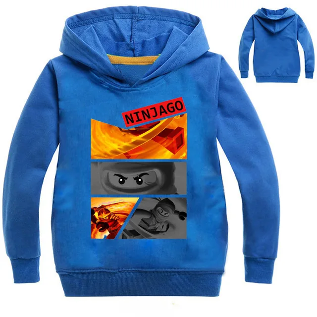 boys girls pure cotton Ninja Ninjago hoodie kids Long Sleeve legoe ...