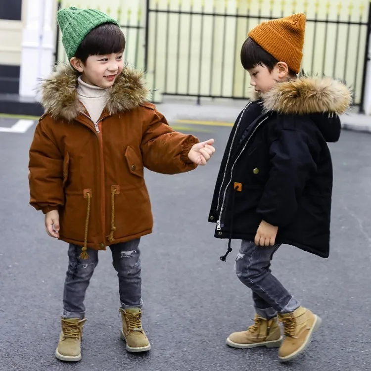 Winter Jackets Boy Coat Children Winter Jacket Kids Boy Fur Hooded Coats Boys Winter Jacket H343 ...