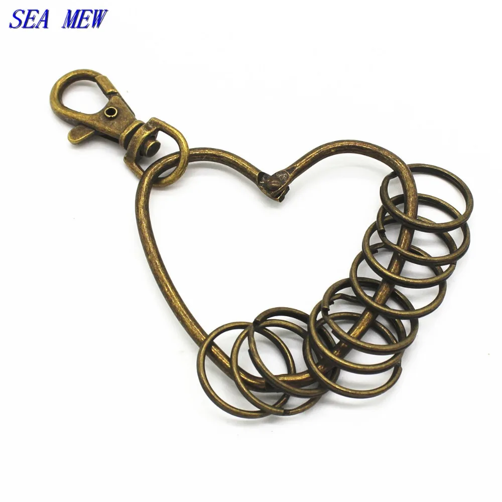 SEA MEW Vintage Antique Bronze Plated Metal Zinc Alloy Star Heart Fish ...