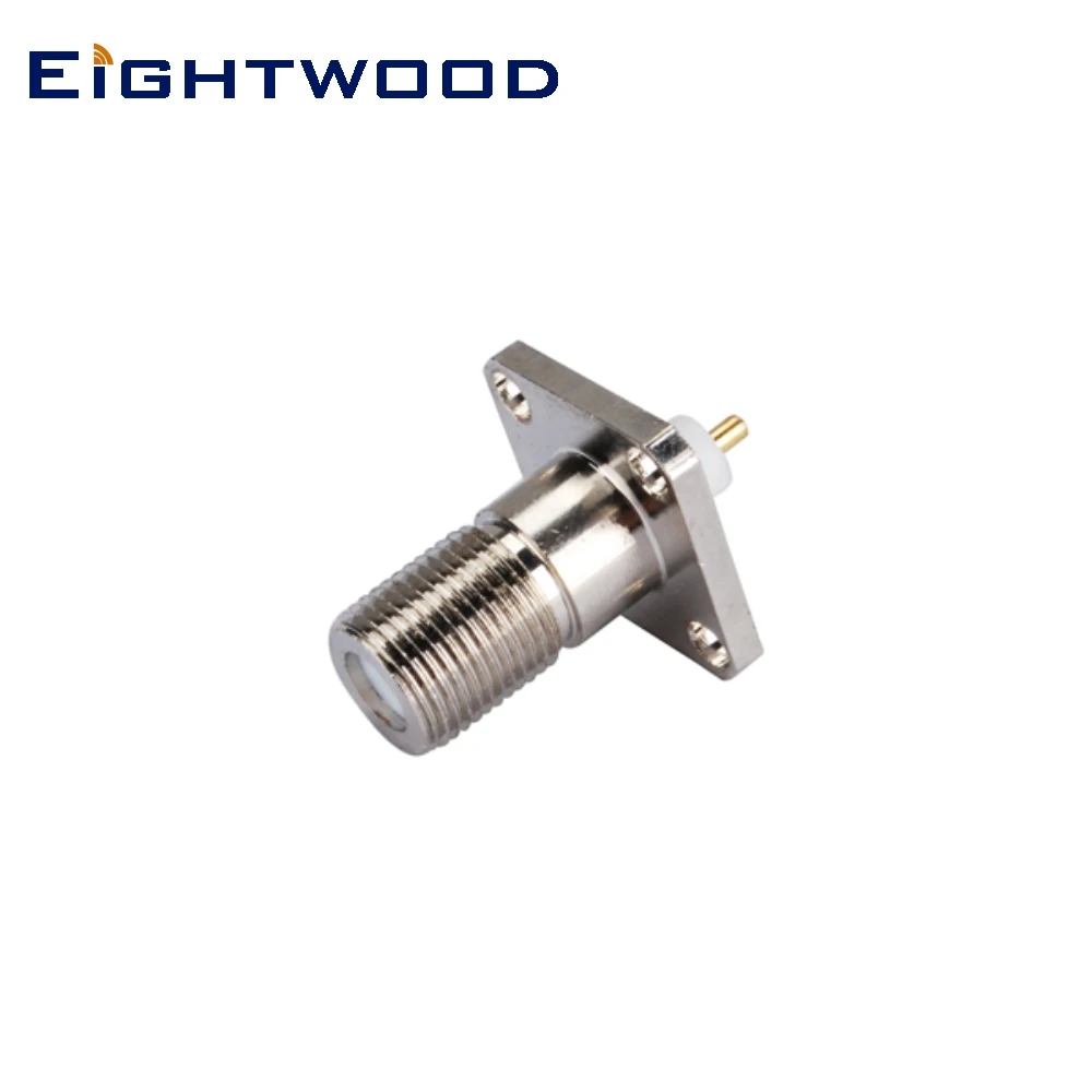 Eightwood-F-Jack-Female-RF-Coax-Connector-Adapter-4-Hole-Panel-Flange ...