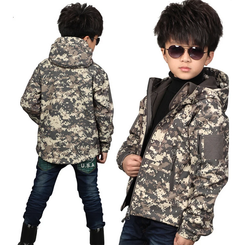 Tad Tactical Shark Skin Children Softshell Jacket Kids Army Clothes Acu ...