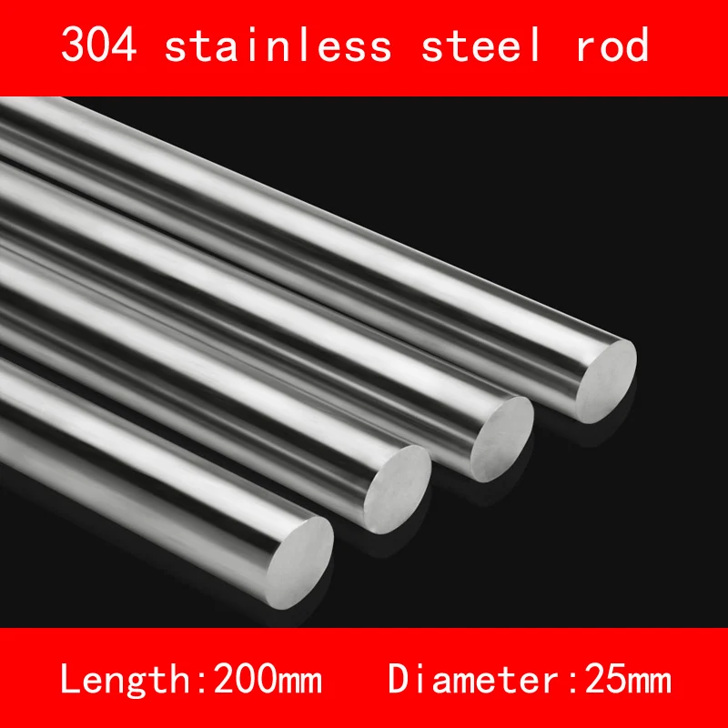 smooth surface 304 Stainless steel rod diameter 25mm length 200mm anti ...