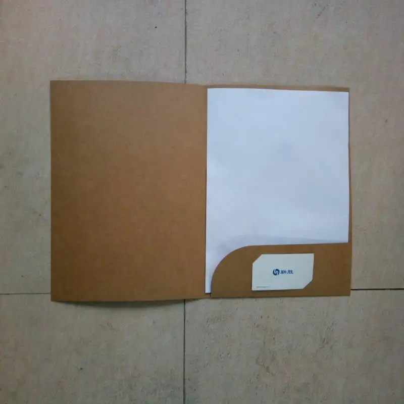 200Pcs A4 Paper File Folder With Pocket White/Kraft/Black Choose