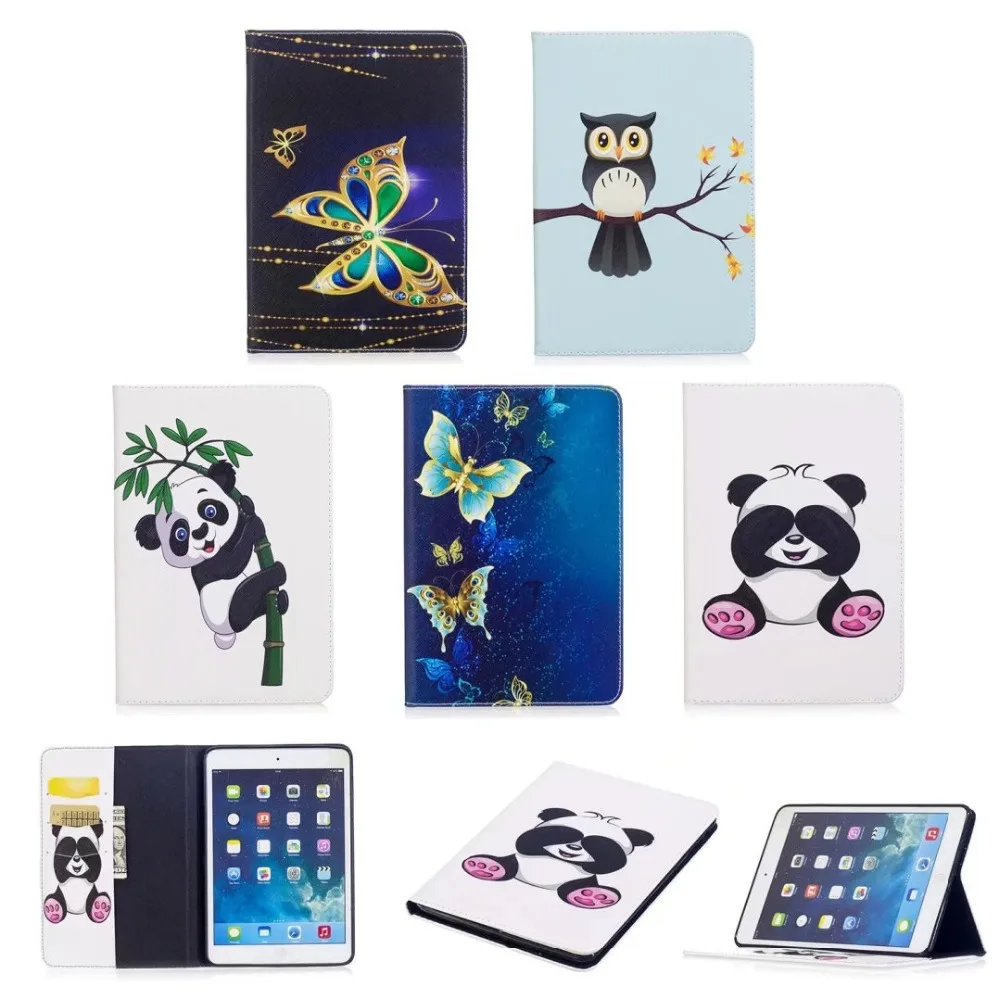 High Quality 2018 panda Pattern Flip pu Leather Smart Stand Shell Cover ...