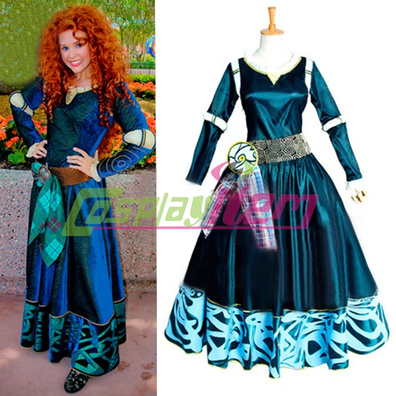 Custom Made Brave Princess Dress Merida Cosplay Costume For Adult Women ...