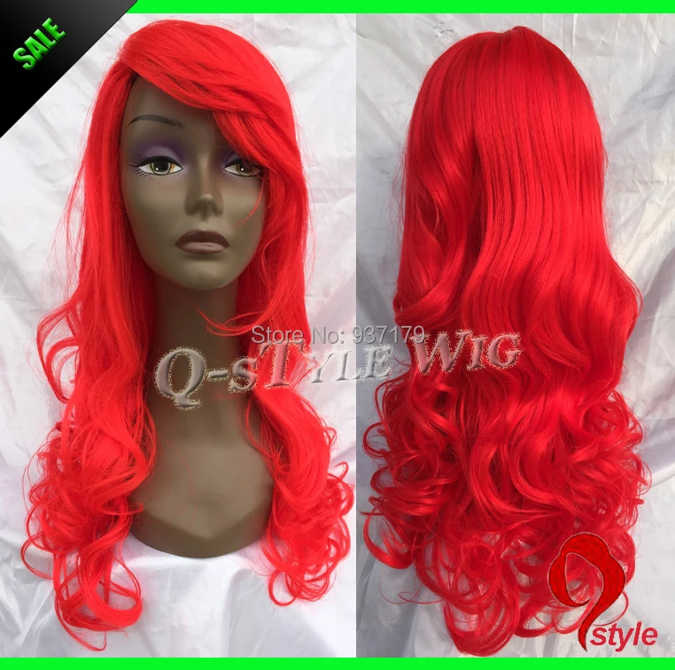 Jessica rabbit red peluca peinado inspirado rojo Sintético largo ...