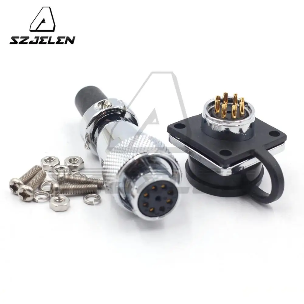 Serie WS16, conector impermeable de 8 pines, macho y hembra, conectores ...