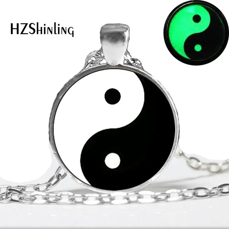 Carrelage en verre Tai Ji fait à la main, Yin Yang, collier Oriental ...