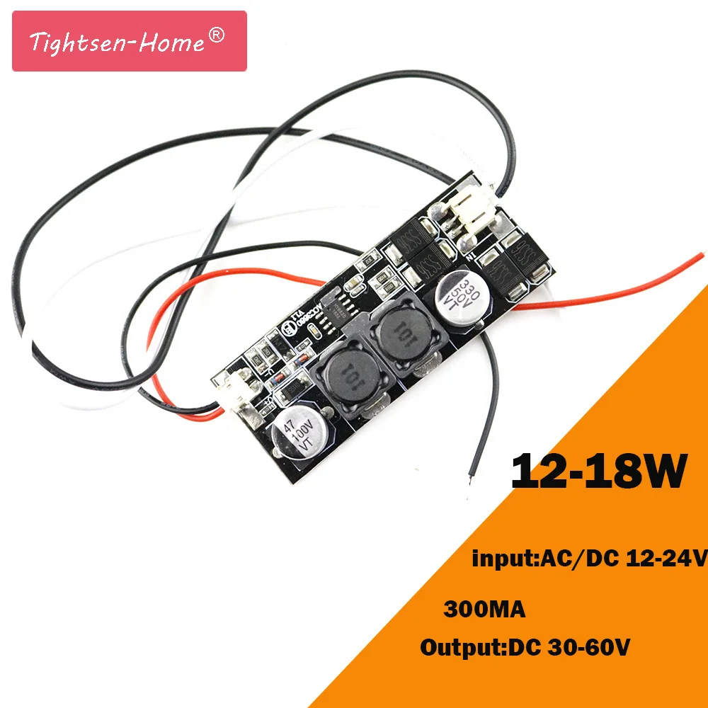 12-18W LED Built-in Driver 300mA (12-18)x1W DC 30V~60V Led Driver 12W ...