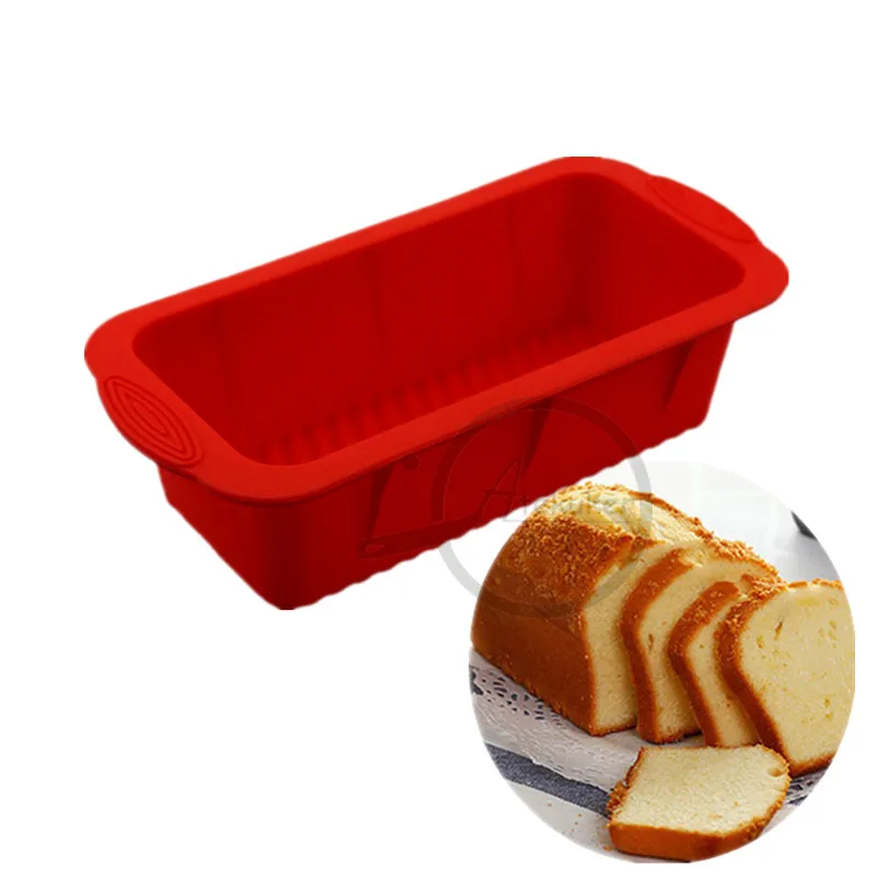 Atekuker Rectangle Shape Silicone Mold For Baking Bread Toast Cake Form ...