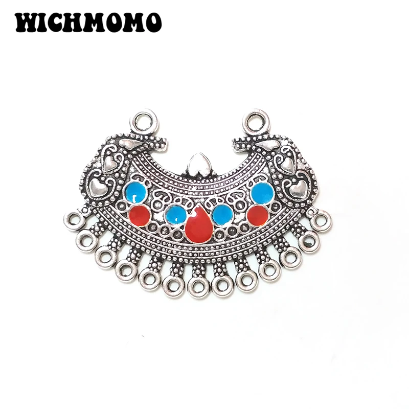 2021 New 53mm 2pieces/bag Zinc Alloy Drop Oil Porous Connector Charms ...